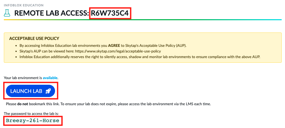 Accessing your Lab Environment